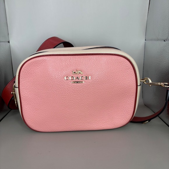 Coach | Bags | Coach Pebble Leather Colorblock Crossbody Camera Bag ...